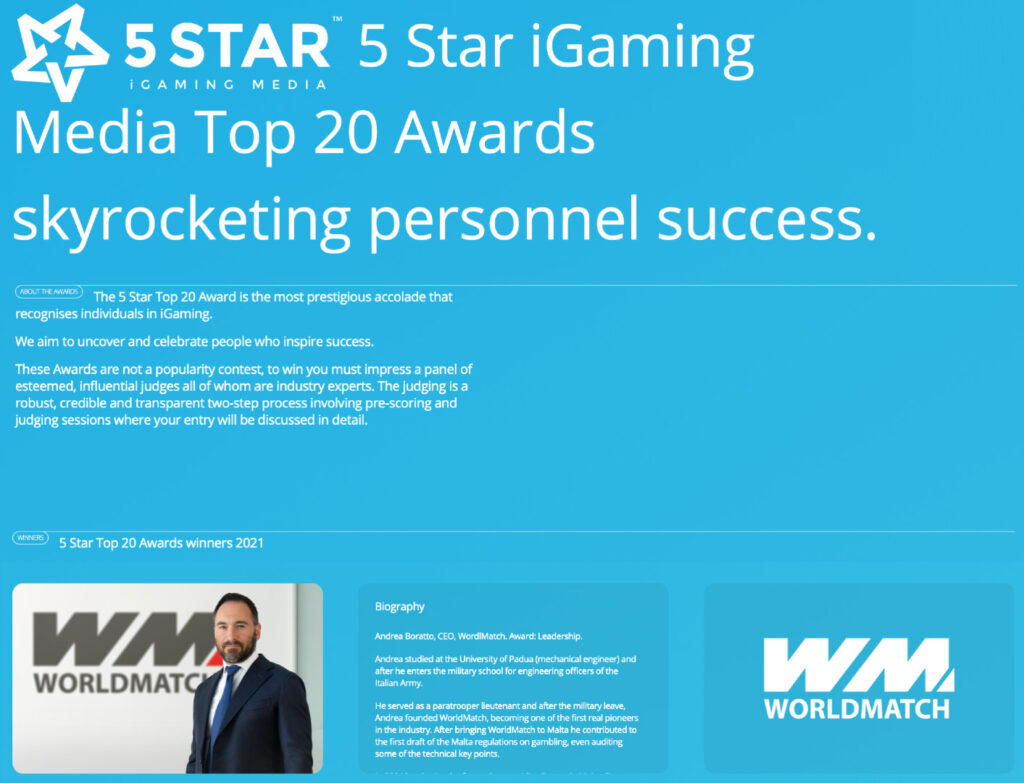 5 star TOP 20 Awards - WorldMatch